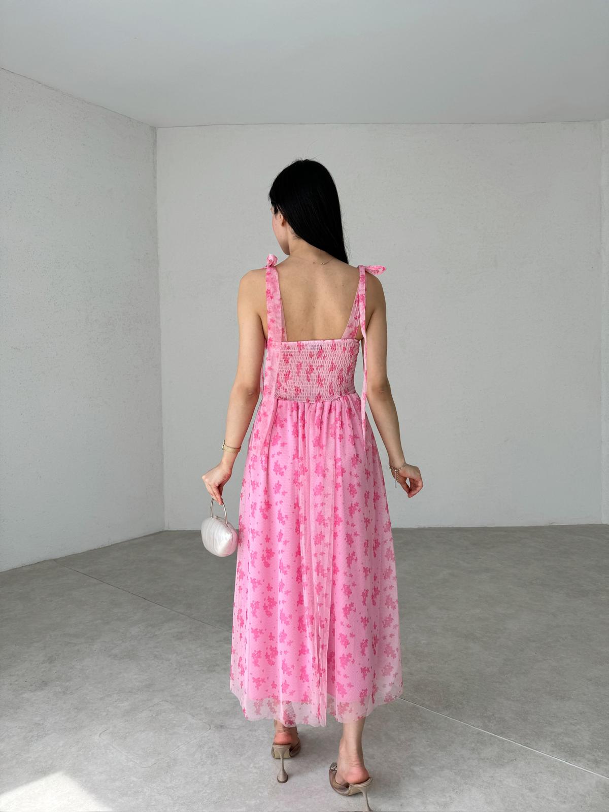 DANİELA Midi Elbise 4095 - Pembe ELBİSE Mooi Butik