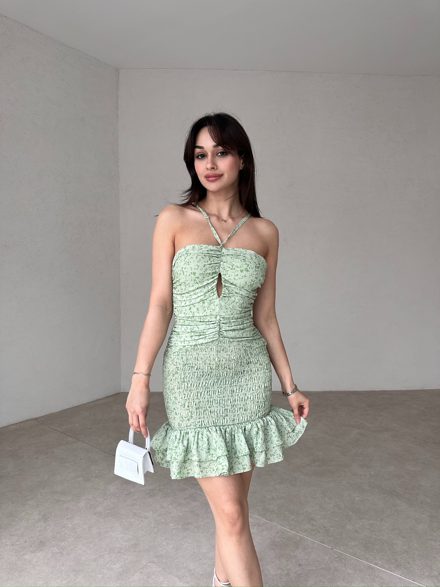 DOUGLAS Mini Elbise 3456 - Yeşil ELBİSE Mooi Butik