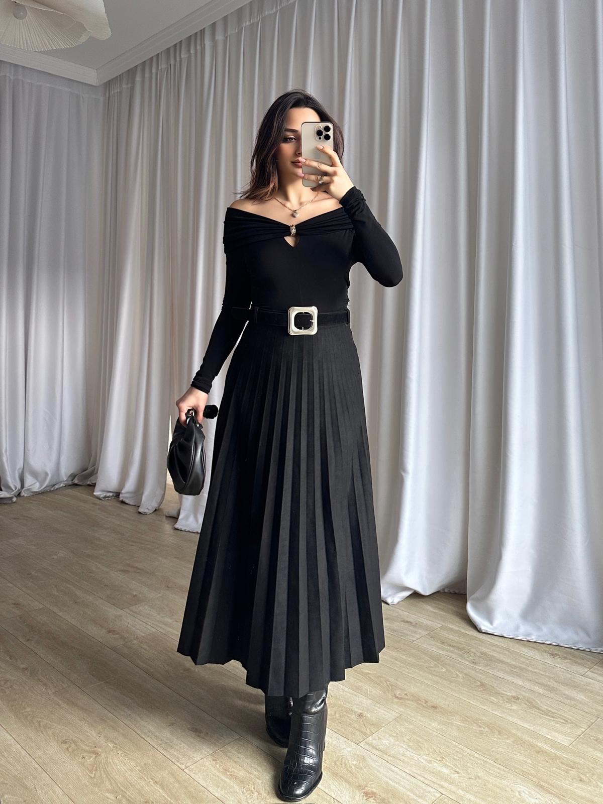 GERMAN Piliseli Etek 8483 - ETEK Mooi Butik