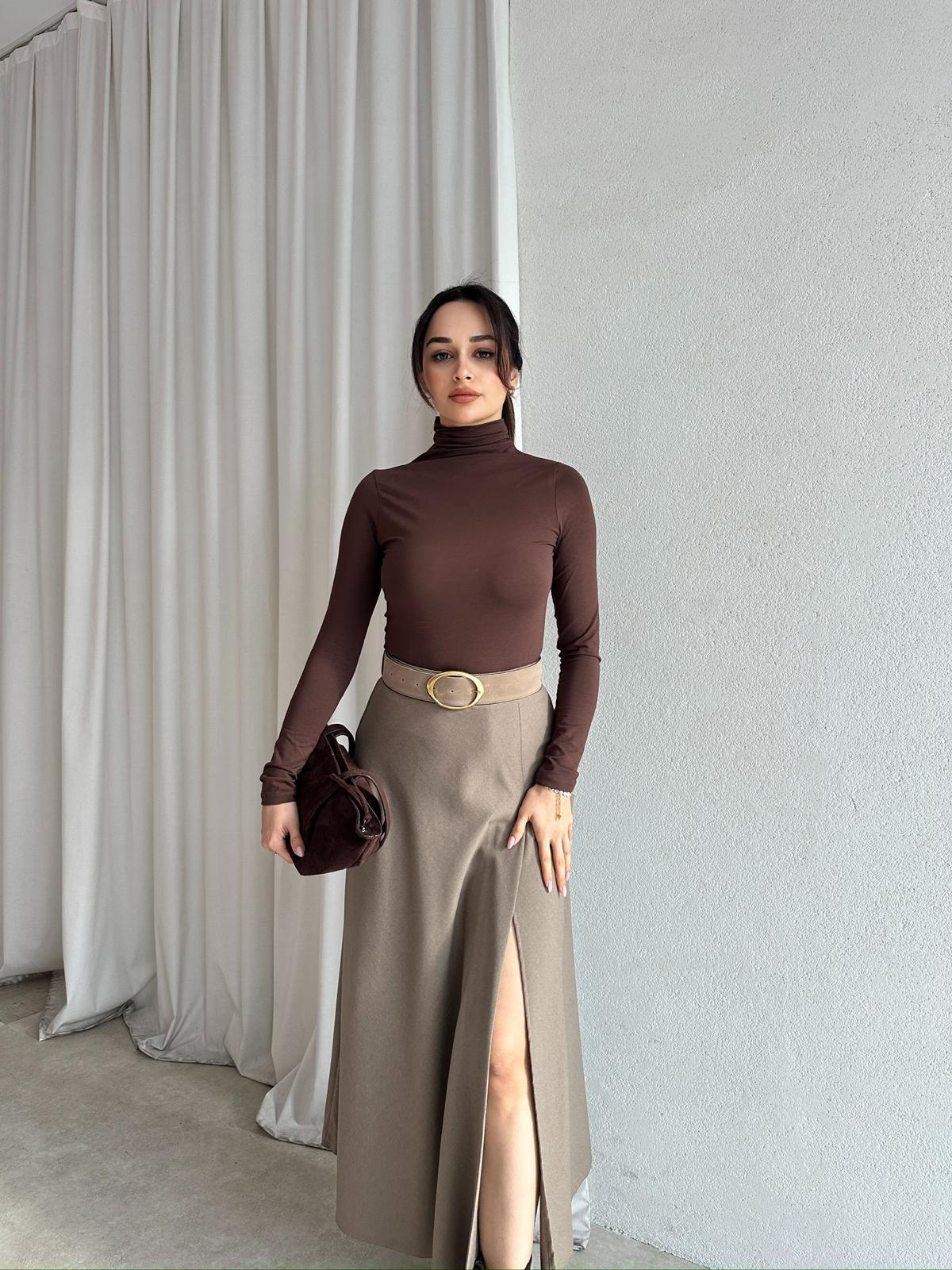 GRETA Midi Etek 8697 - Vizon ETEK Mooi Butik