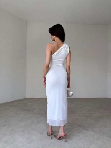 HOWKER Maxi Elbise 3892 - Beyaz ELBİSE Mooi Butik