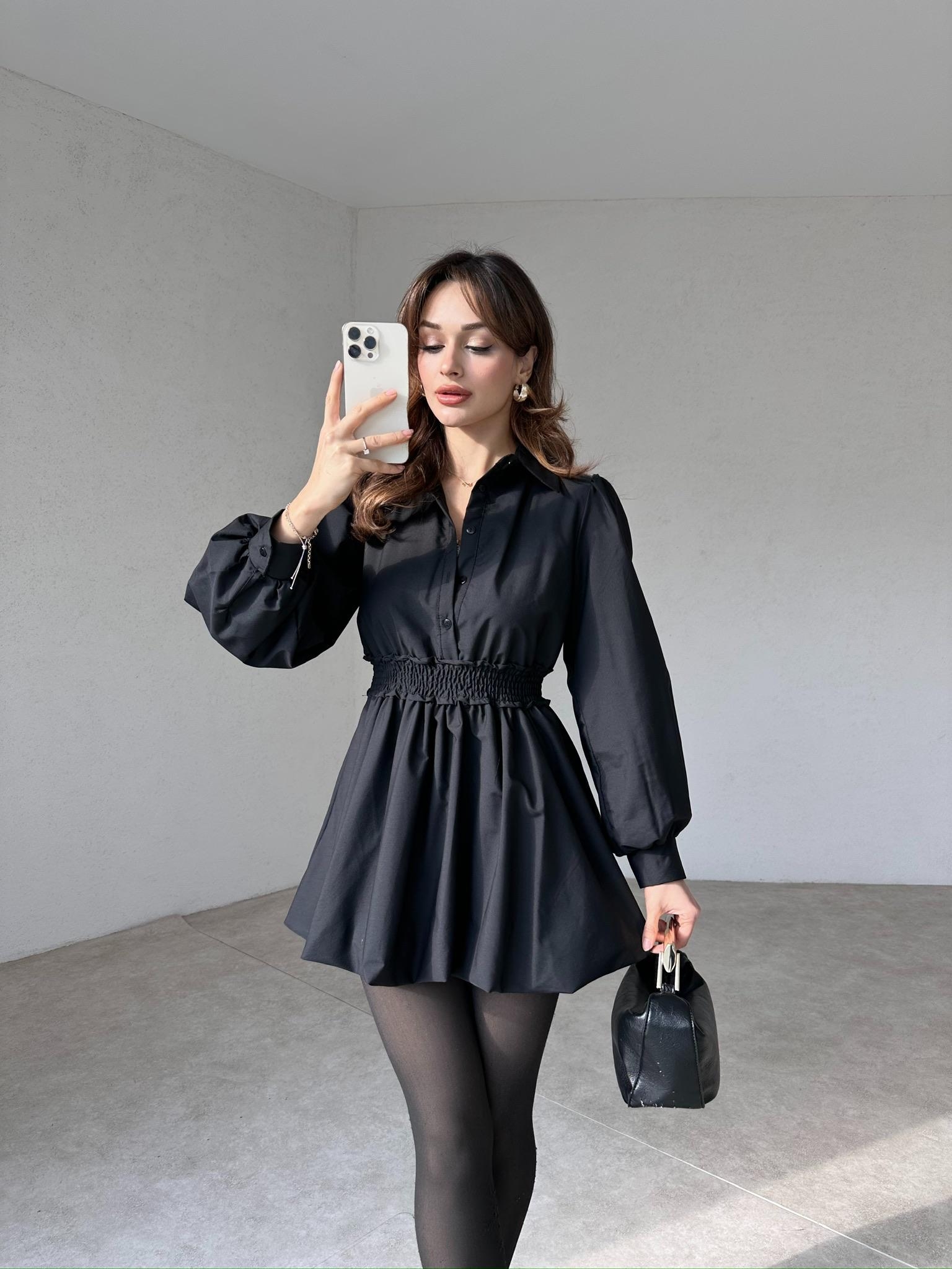 JAZELLA Mini Elbise 9823 - Siyah ELBİSE Mooi Butik