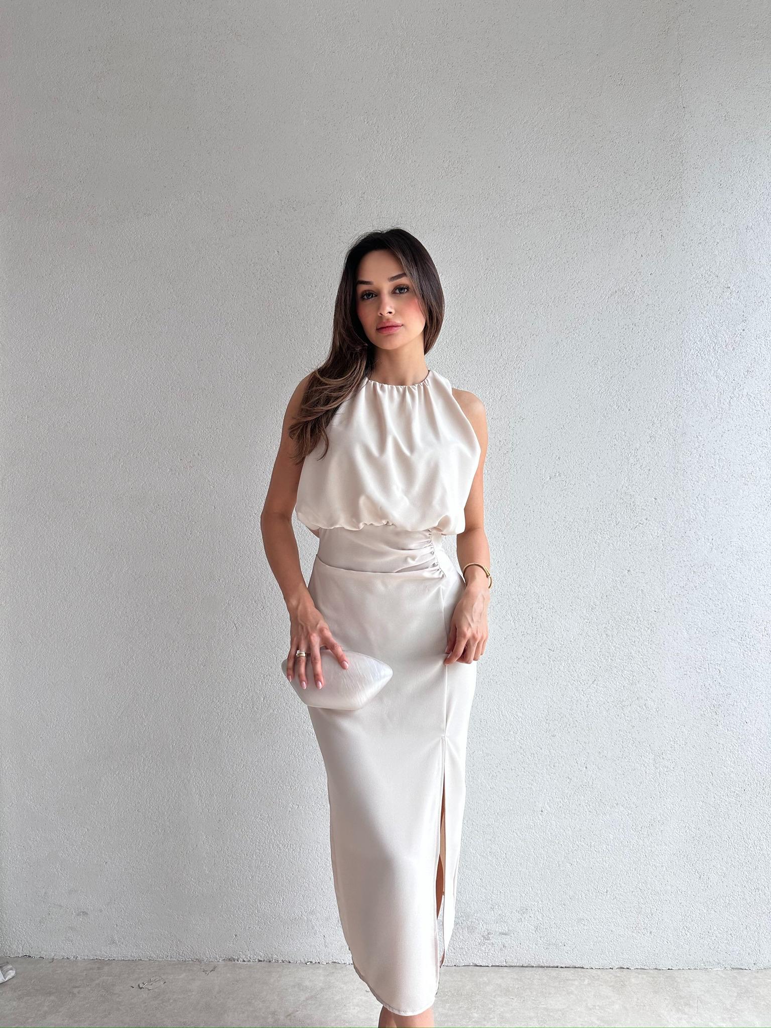 JOYAN Midi Elbise 9998 - ELBİSE Mooi Butik