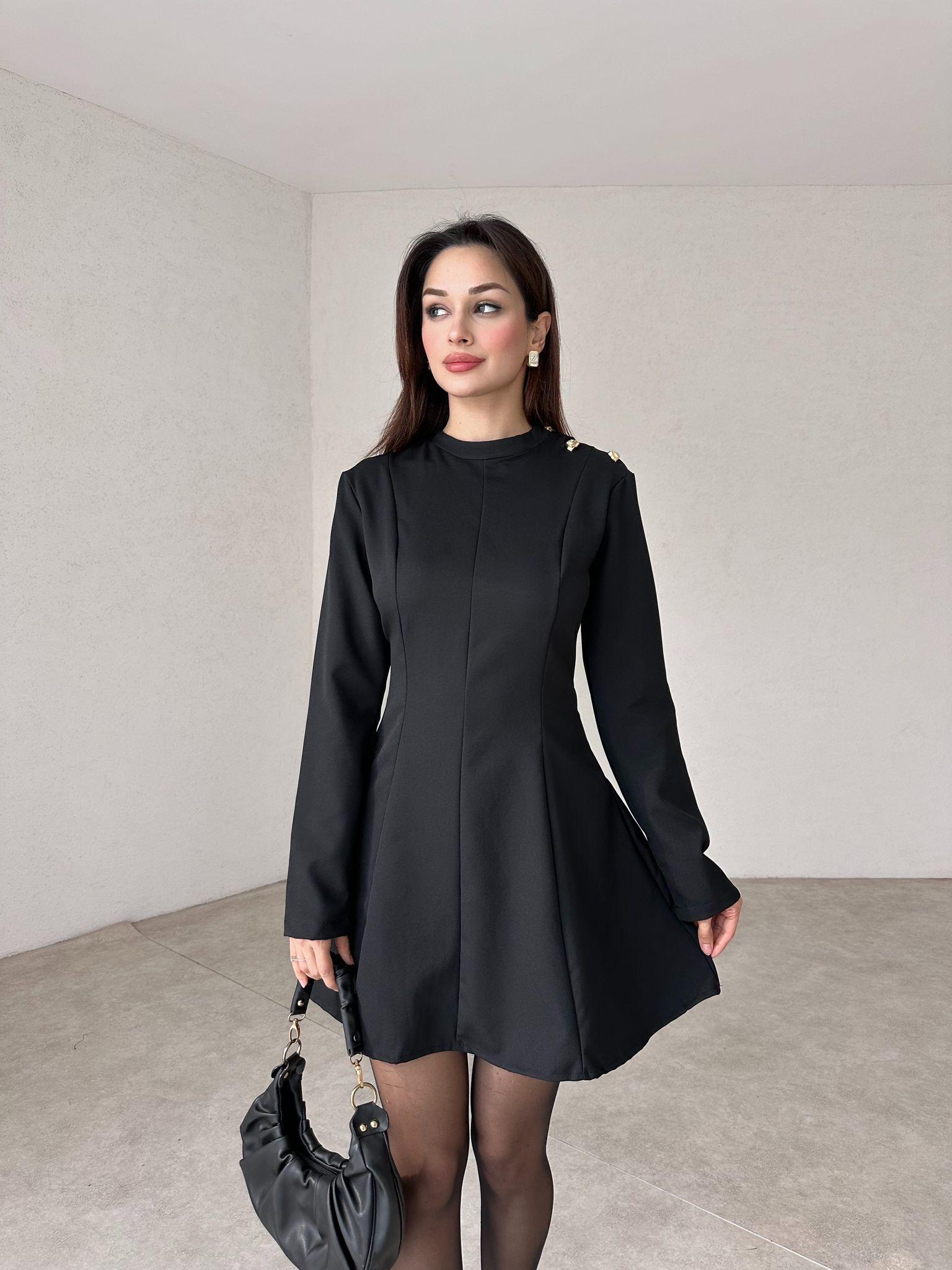 MELLOW Mini Elbise 8849 - Siyah ELBİSE Mooi Butik