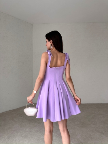 SAMMY Elbise 4961 - Lila ELBİSE Mooi Butik