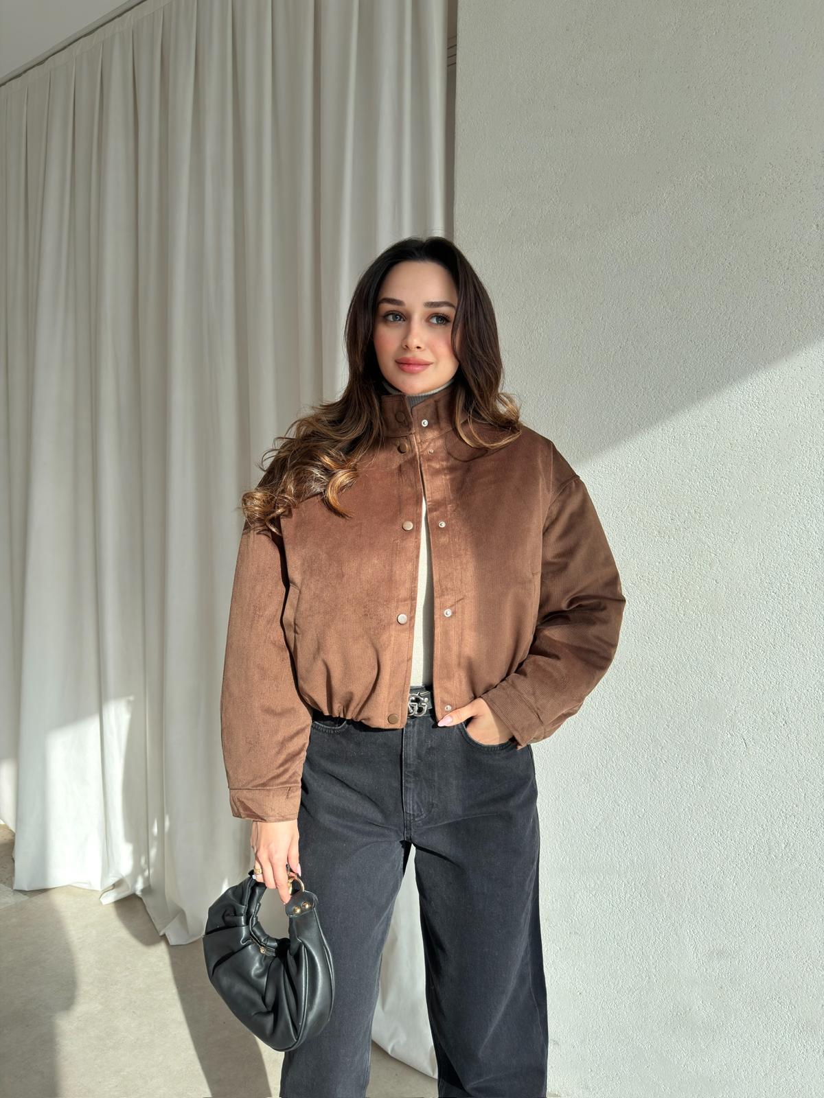 PODDY Bomber Ceket 0488 - Acı Kahve CEKET Mooi Butik