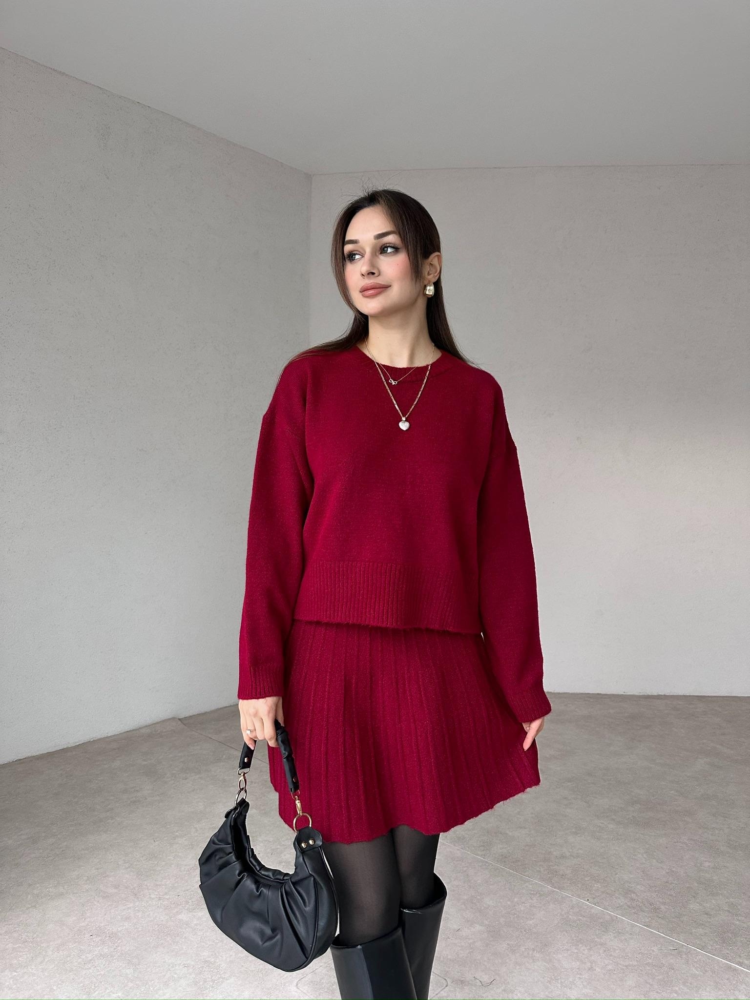 REGENT Takım 8432 - Bordo TRİKO TAKIM Mooi Butik
