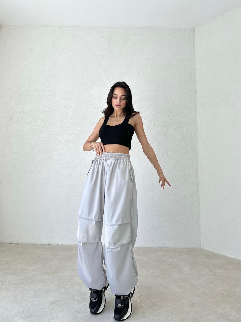 Saten Kumaş Amenta Kargo Pantolon 7324 - Gri Pantolon, YENİ SEZON Mooi ...