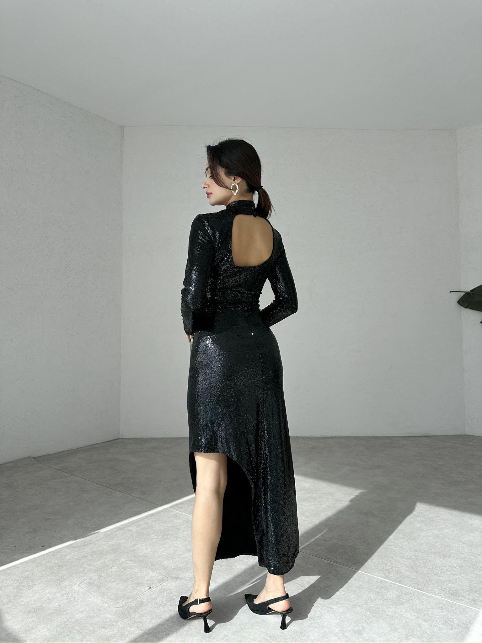 SHOLE Maxi Elbise 4785 - Siyah ELBİSE Mooi Butik