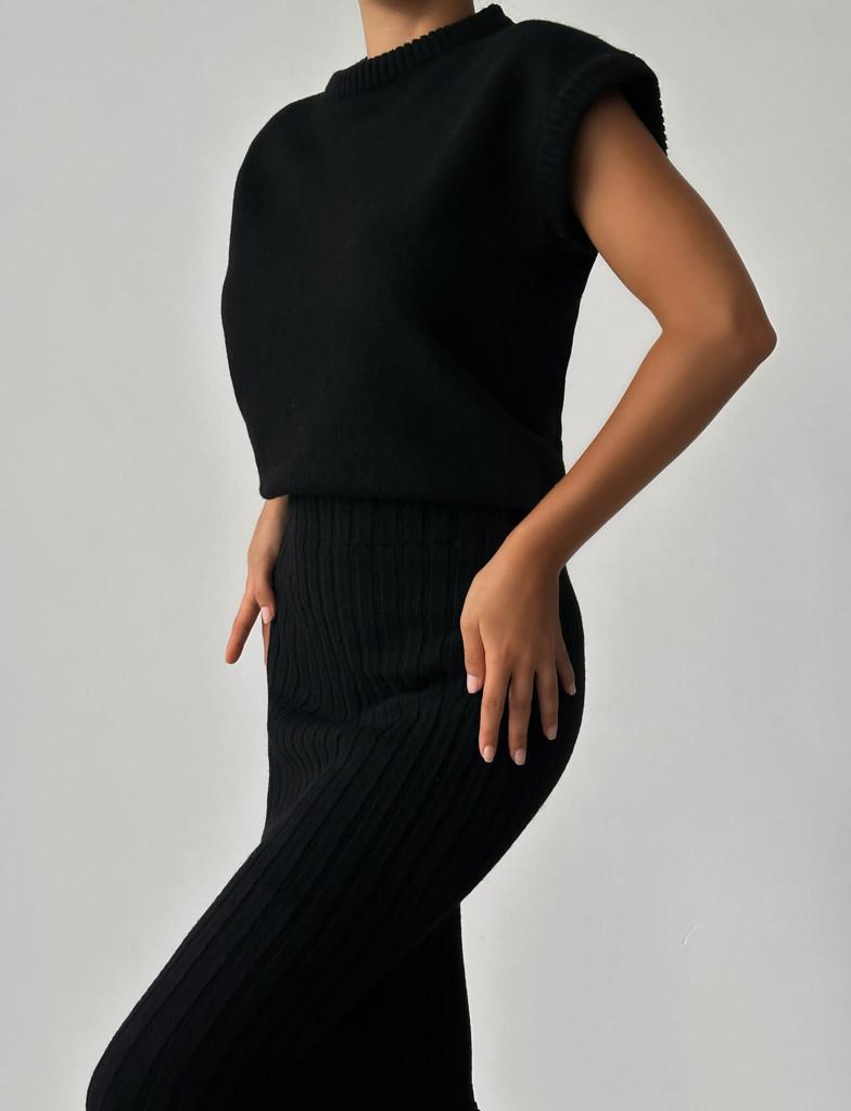 Triko WİNONA Takım 6483 - Siyah TRİKO TAKIM Mooi Butik